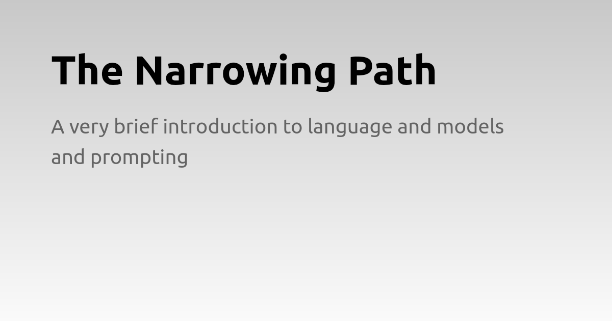The Narrowing Path — OKIGU